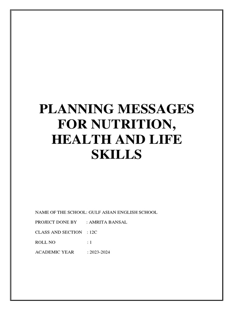 Nutrition Education Message Planning | PDF | Diet (Nutrition) | Diet ...