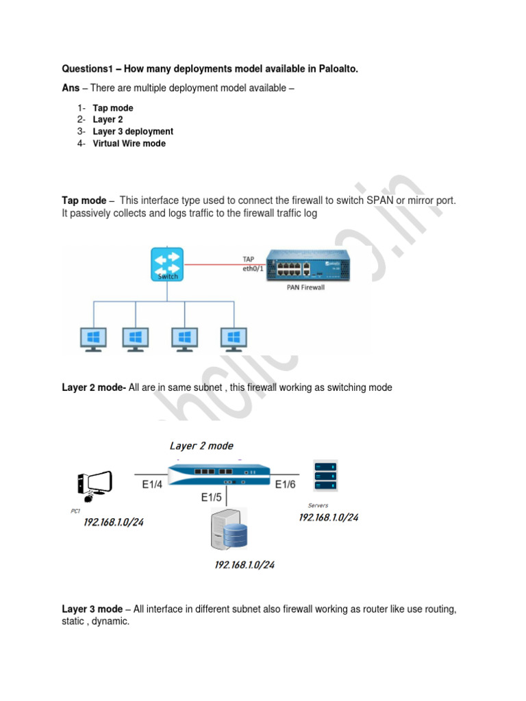 PaloAloto Interview Question and Answers | PDF | Firewall (Computing ...