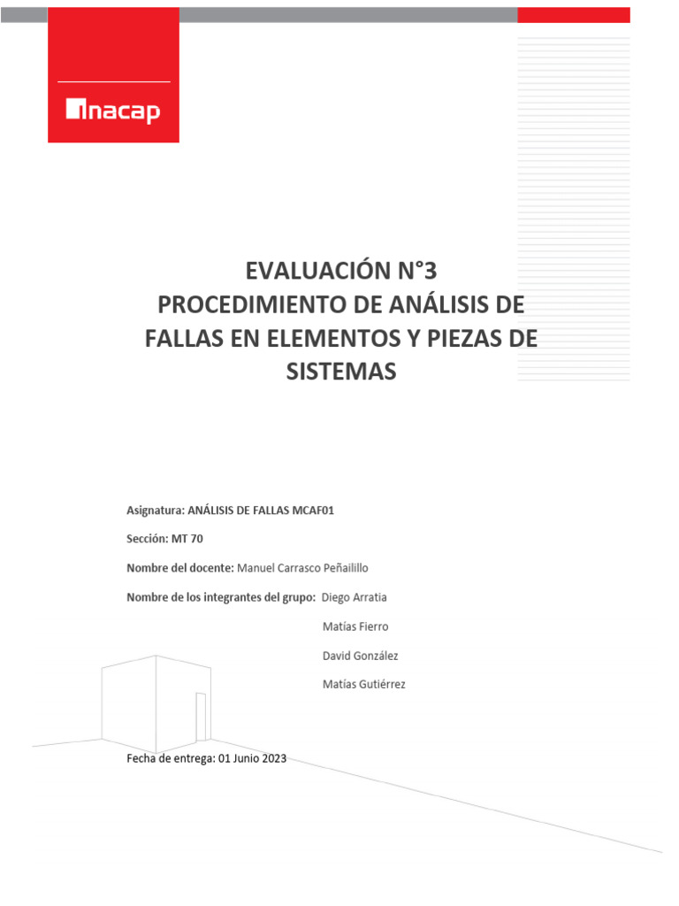 Procedimiento de Analisis de Fallas en Elementos y Piezas de Sistemas | PDF | Pruebas no ...