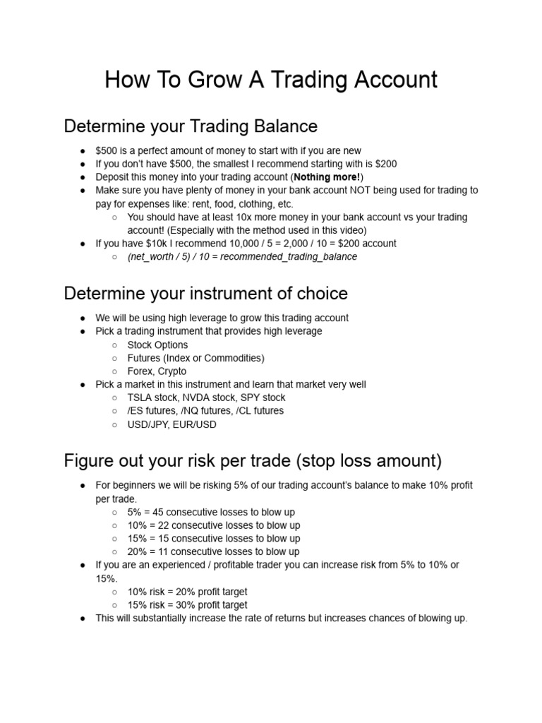 How To Grow Your Account | PDF