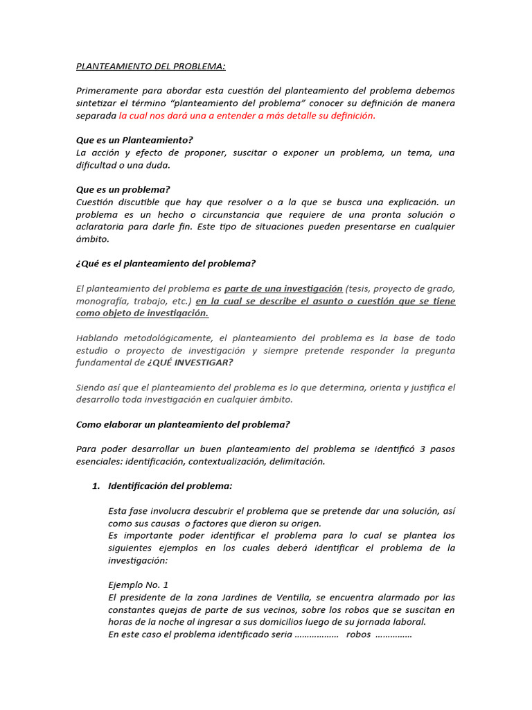 Guía Completa para Plantear Problemas | PDF