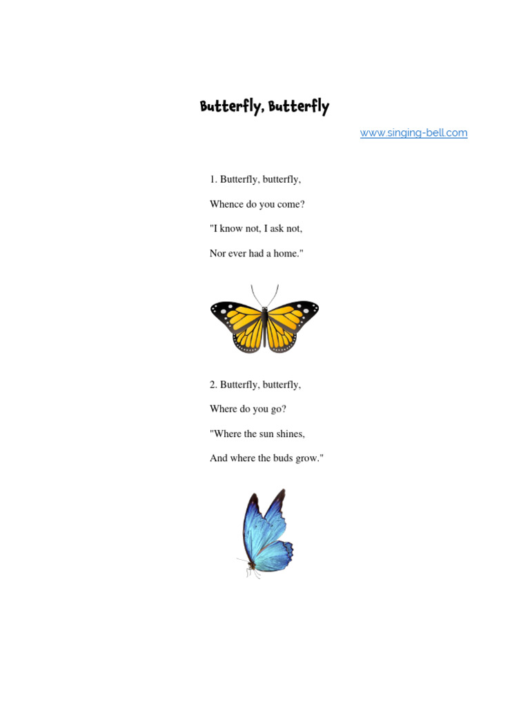 Butterfly Butterfly Singing Bell | PDF