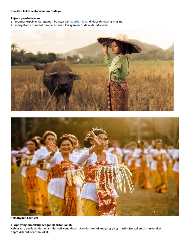 LKPD Kearifan Lokal Serta Warisan Budaya | PDF