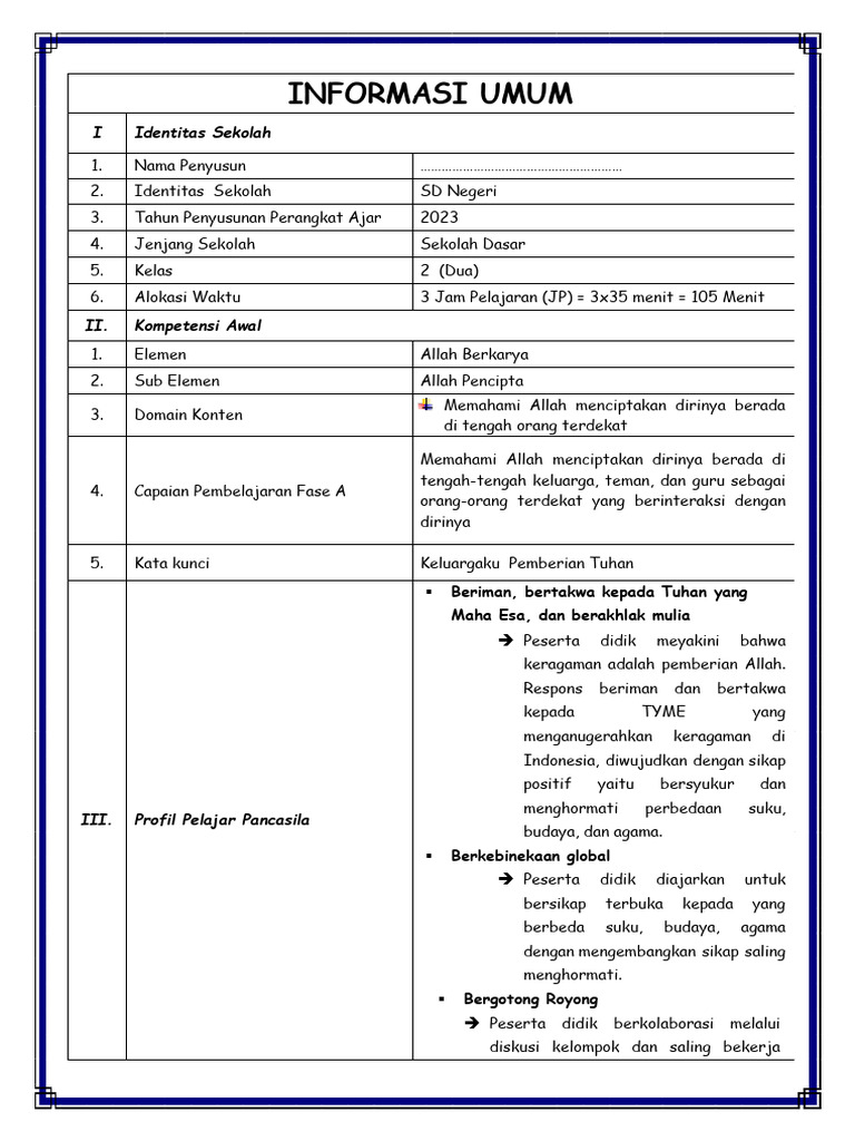 Ma - Pak - Pelajaran 1 - K2 | PDF