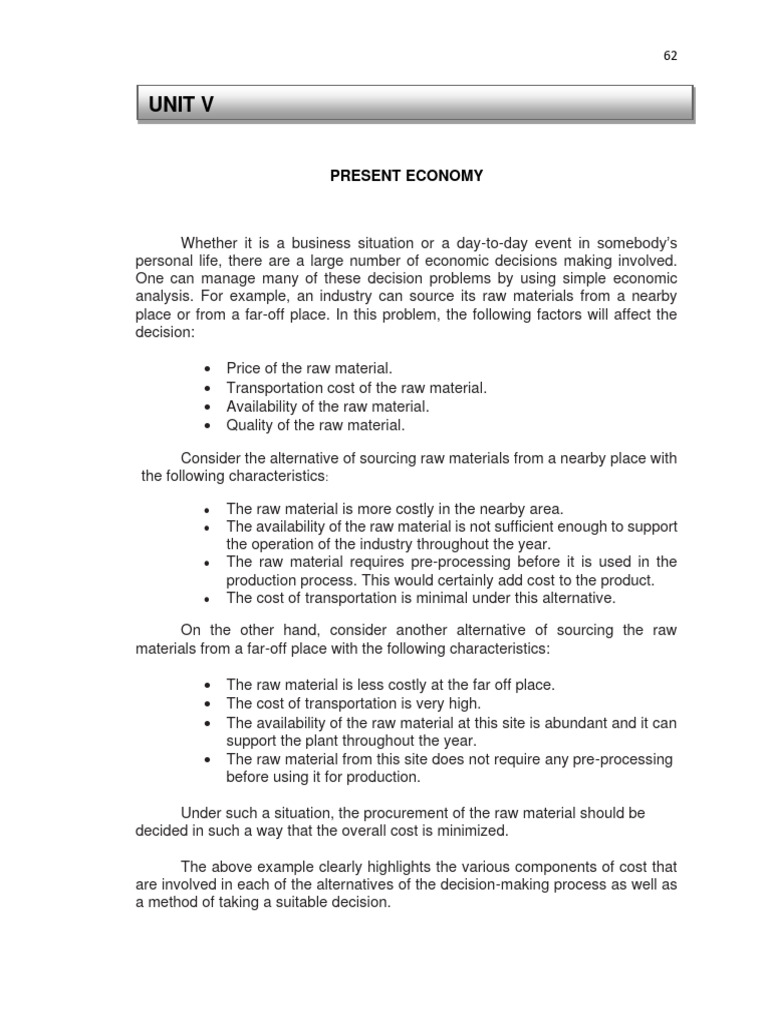 UNIT V PRESENT ECONOMY Edited | Download Free PDF | Aluminium | Steel