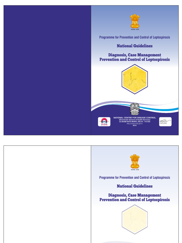 National Guidlines For Prevention and Control of Leptospirosis | PDF | Causes Of Death | Medicine