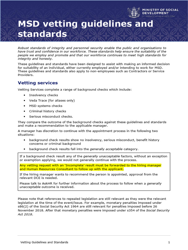 NZPolice Vetting Form Guide - 2023 | PDF | Bankruptcy | Employment