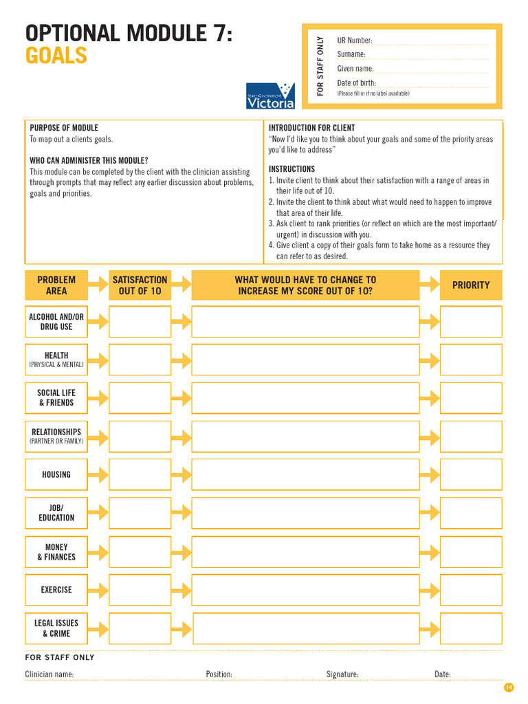 Optional Module 7 - Goals PDF | PDF
