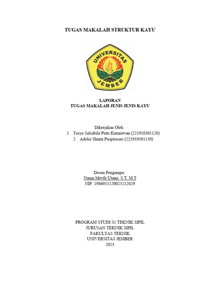 Makalah Kayu Kelompok 5 | PDF