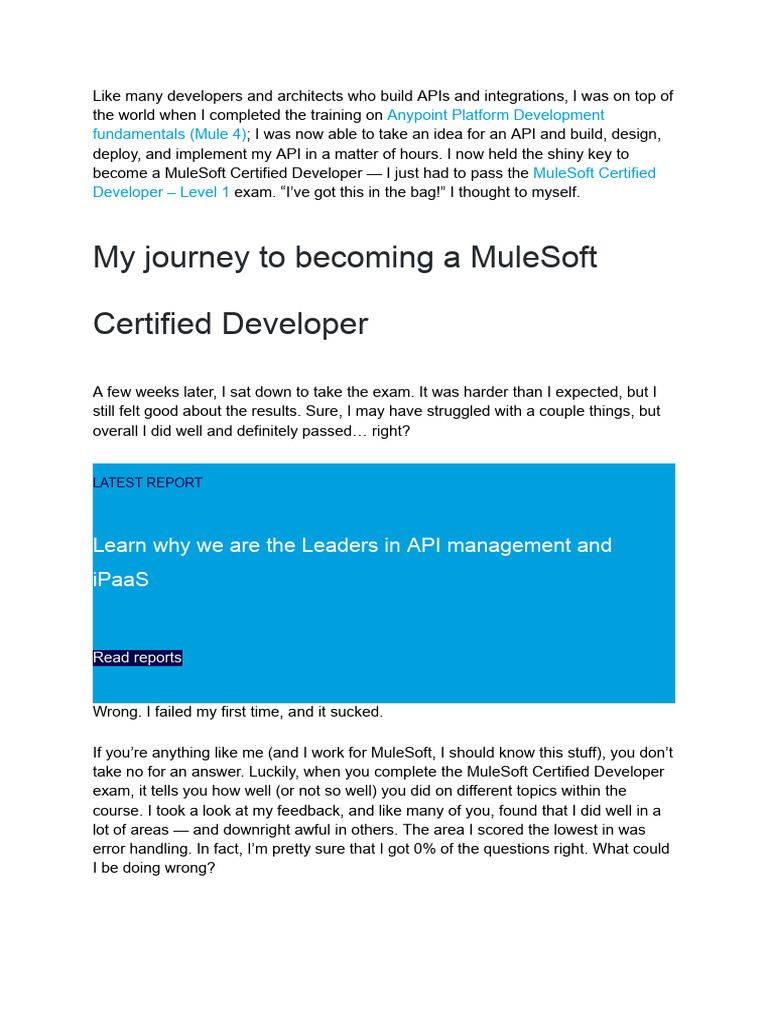 Mule 4 Error Handling Demystified | PDF | Scope (Computer Science ...