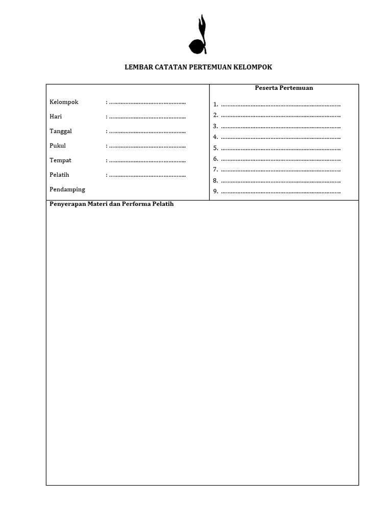 Lembar Catatan Pertemuan Kelompok | PDF | Bisnis | Komputer