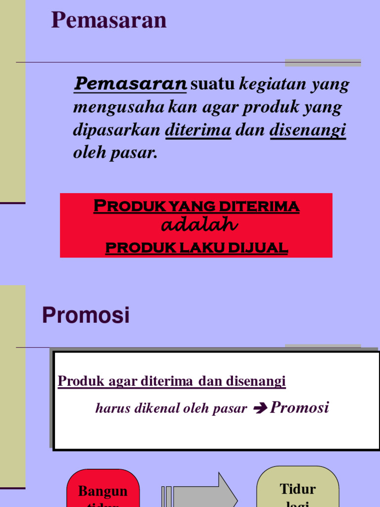 Konsep Dasar Manajemen Pemasaran | PDF