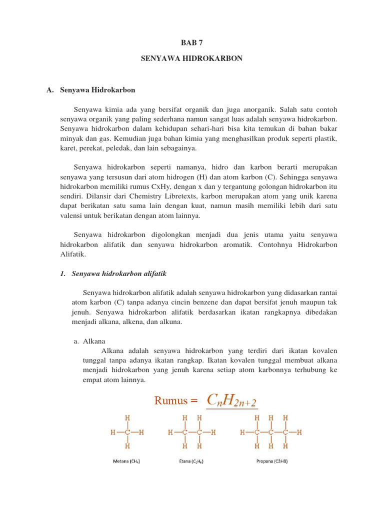 Contoh Senyawa Hidrokarbon Alifatik | PDF