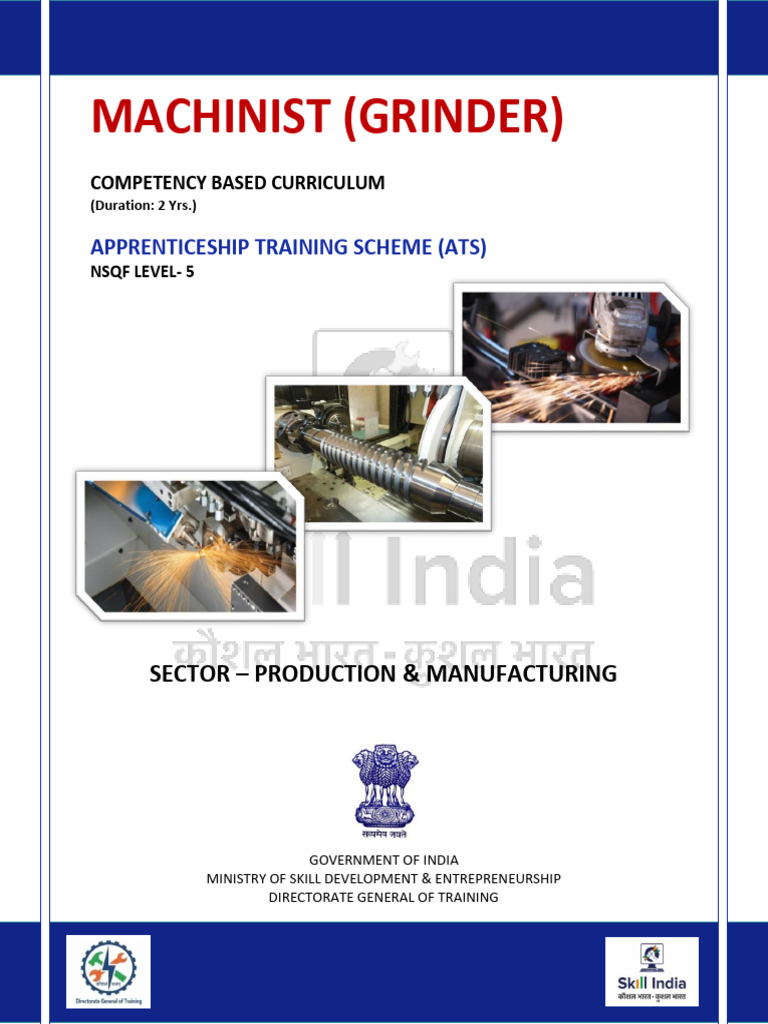 ATS-Machinist Grinder-NSQF-5 | PDF | Grinding (Abrasive Cutting ...