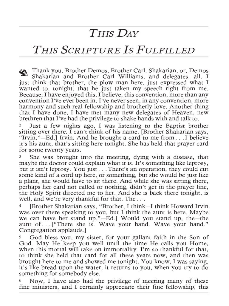 65 0125 This Day This Scripture Is Fulfilled | PDF