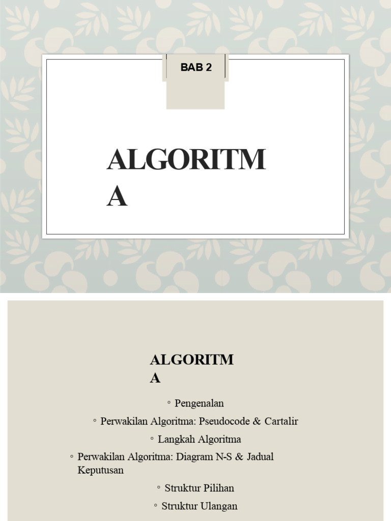 BAB 2 Algoritma Part 1 | PDF BAB 2 Algoritma Part 1 | PDF