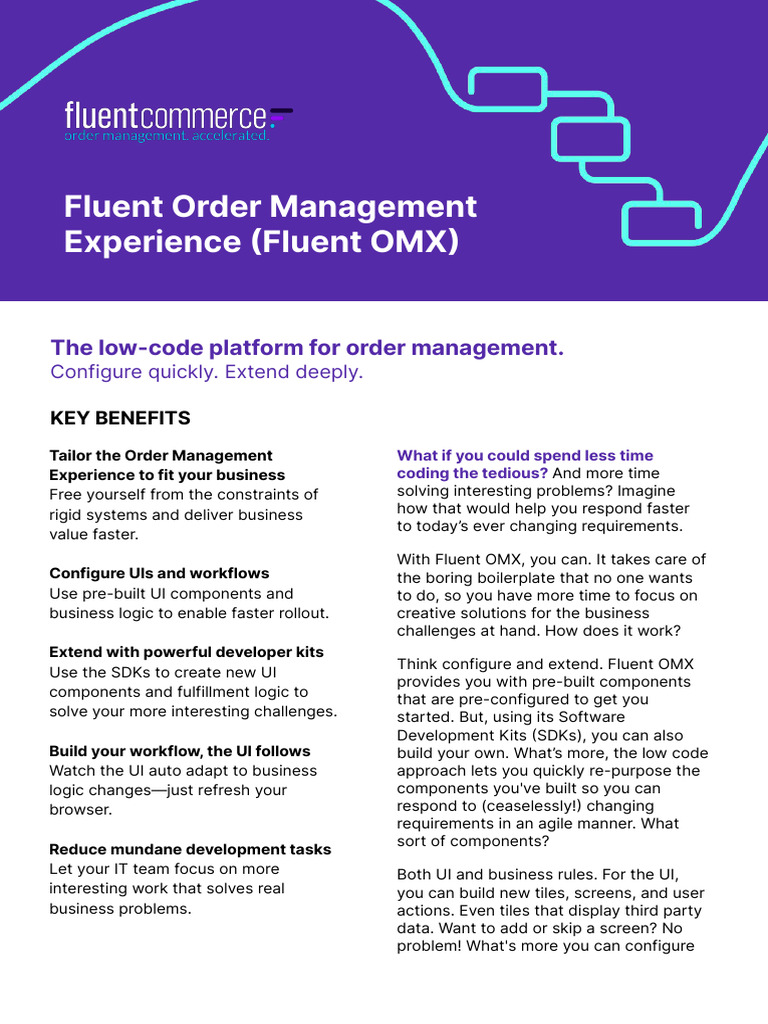 Fluent OMX Solution Brief 2022 | PDF | User Interface | Library (Computing)