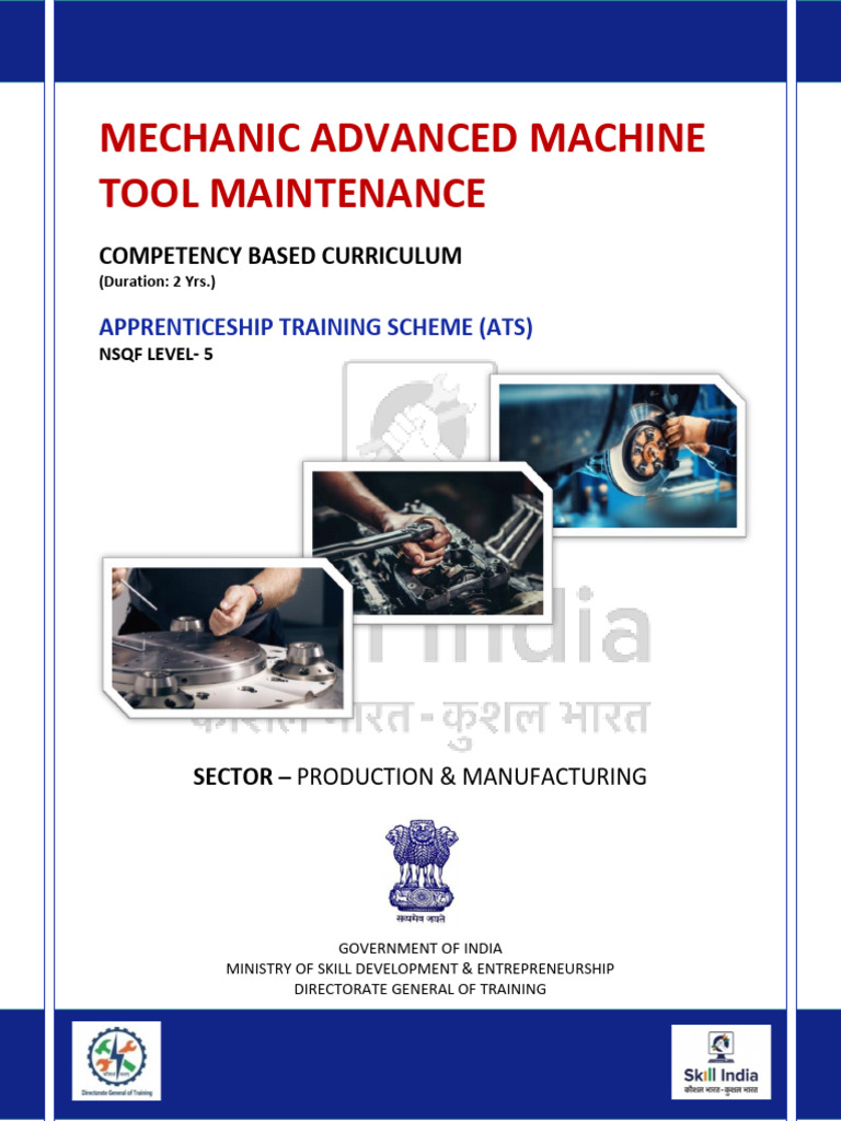 ATS-Mech Advance Machine Tool Maint-NSQF-5 | PDF | Apprenticeship ...