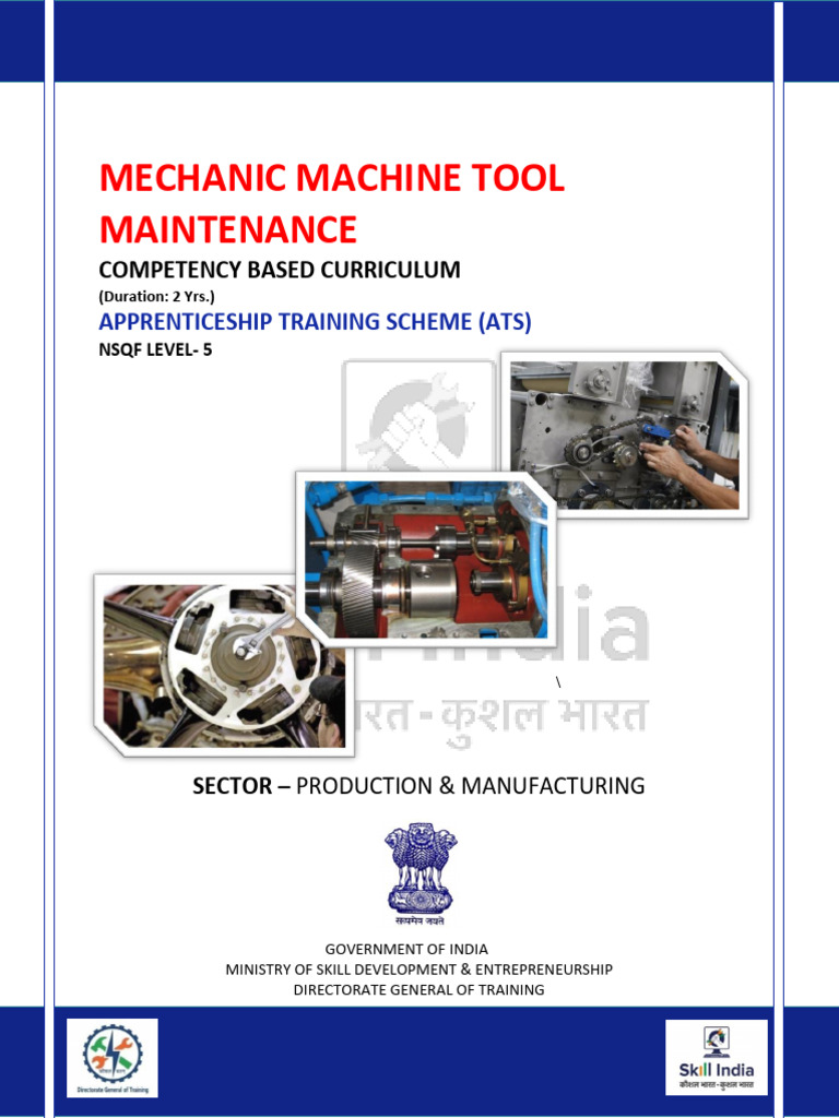 Mechanic Machine Tool Maintenance ATS | PDF | Apprenticeship ...