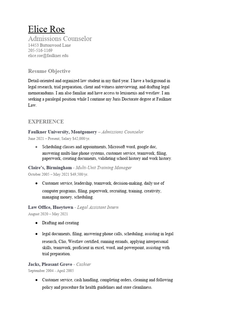 Roe Resume | PDF