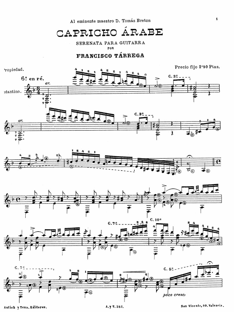 Capricho Árabe. | PDF