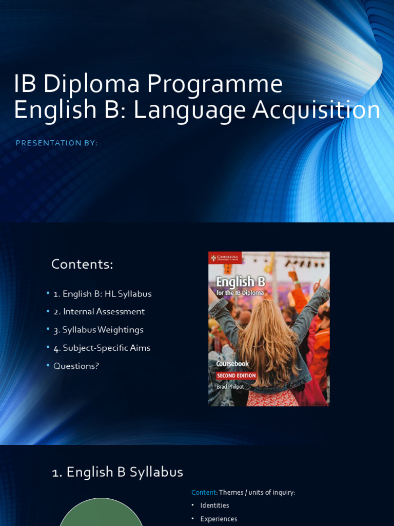 IB English B Syllabus Overview | PDF | Creativity | Communication