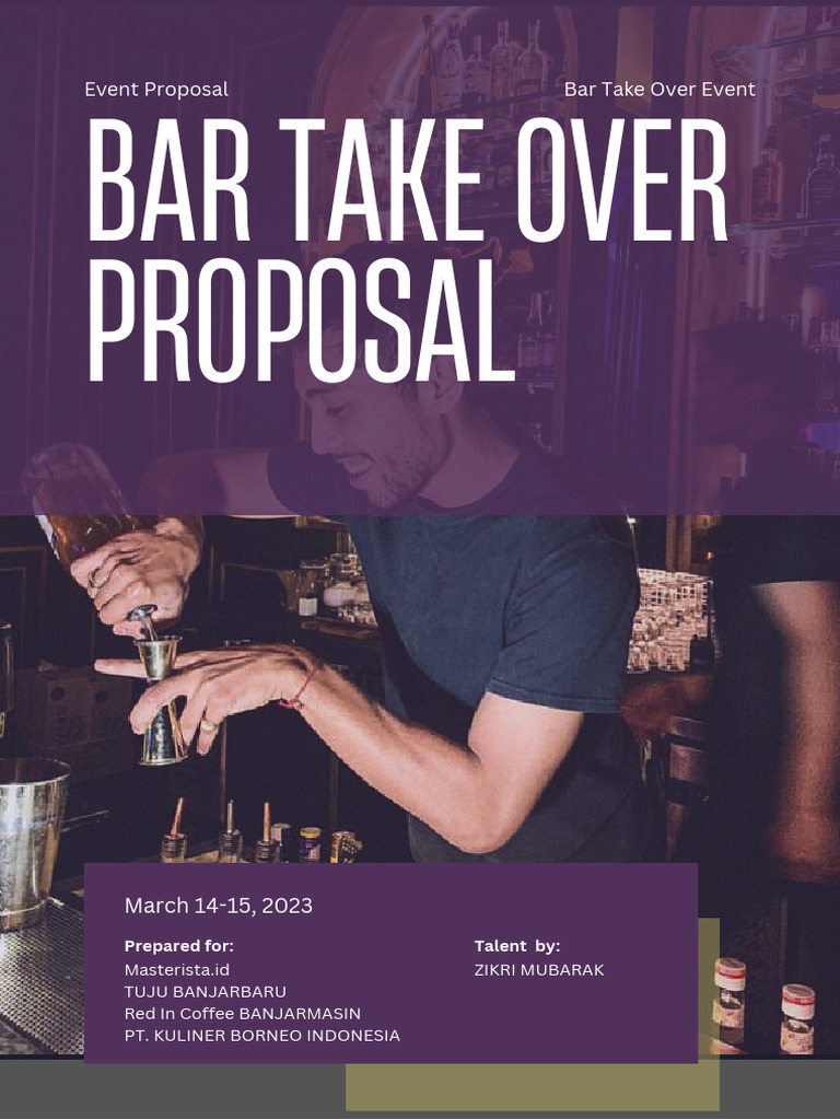 Proposal Bar Take Over Zikri | PDF | Bisnis