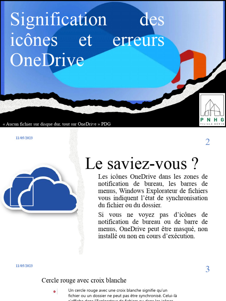 Signification des icônes OneDrive | PDF | Logiciel système | Logiciel