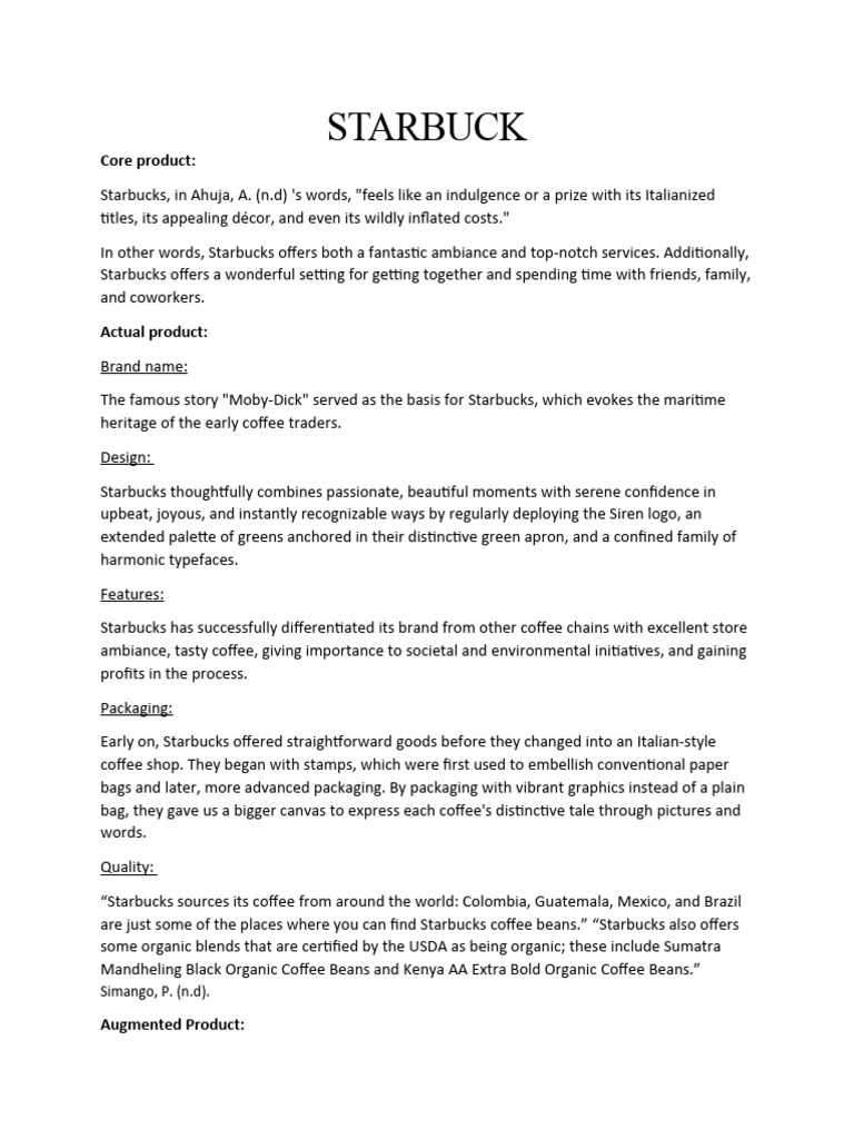 STARBUCK | PDF | Starbucks | Coffee