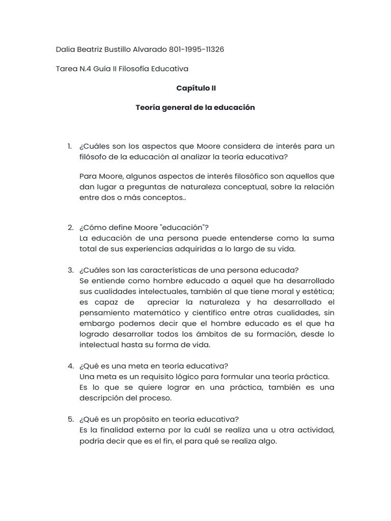 CUESTIONARIO II Dalia Bustillo | PDF