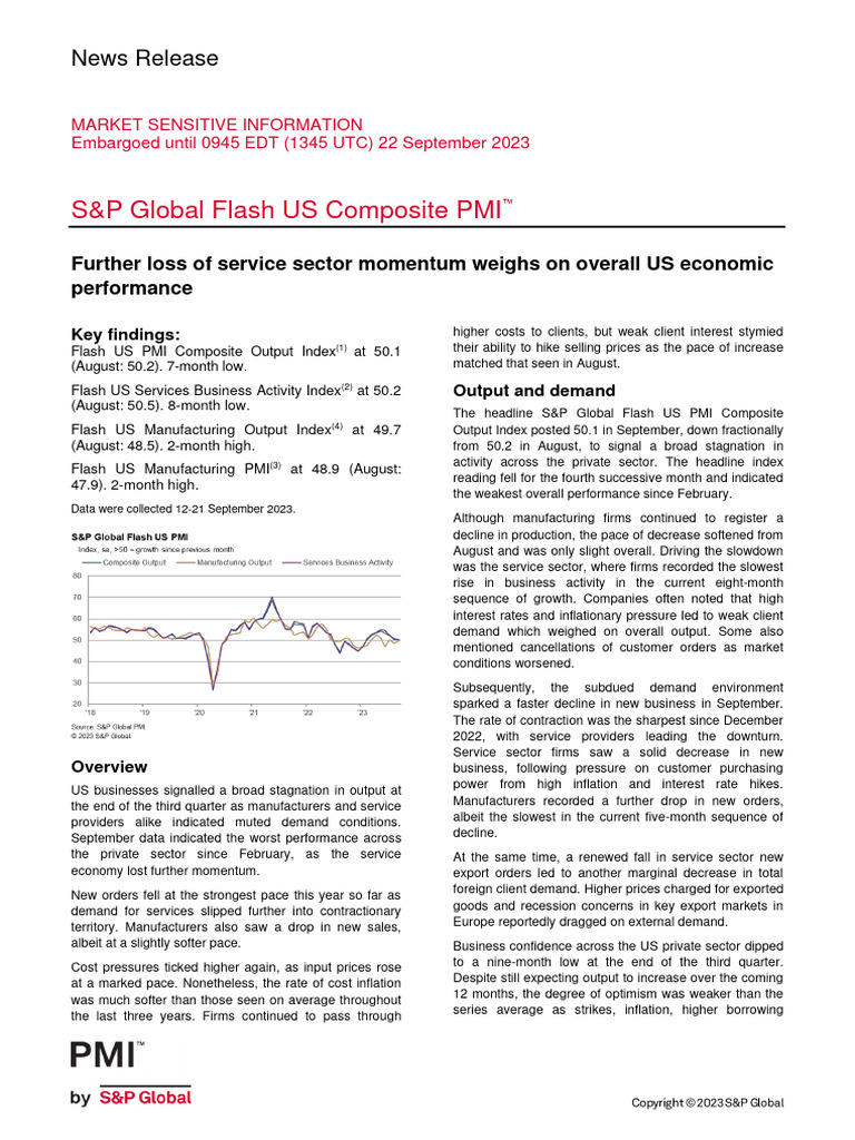S&P Global Flash US Composite PMI: News Release | PDF | Inflation ...