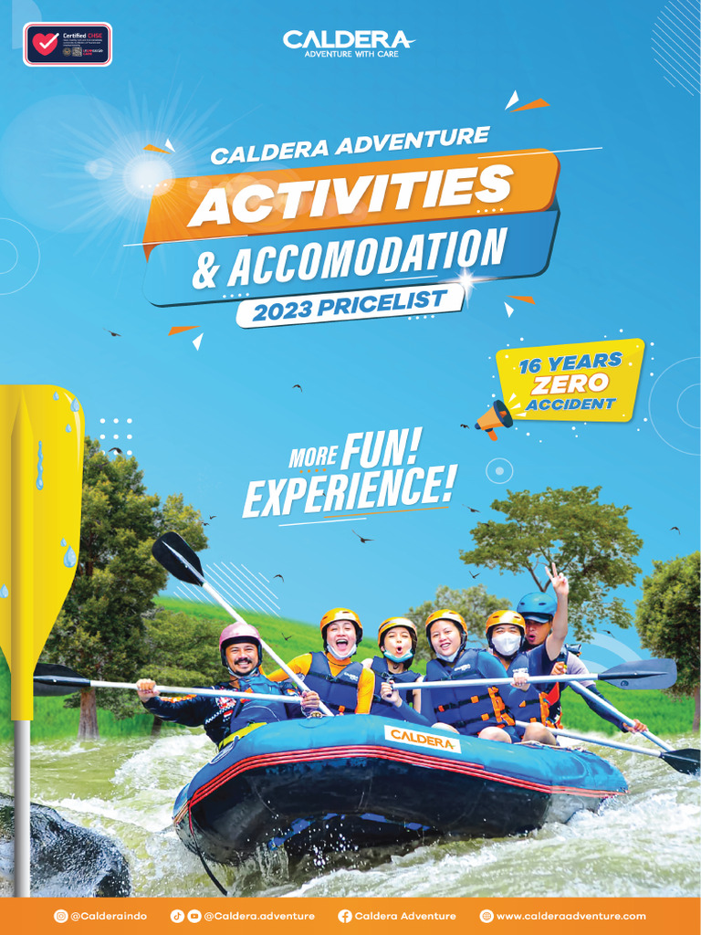 Caldera Adventure Pricelist 2023 | PDF