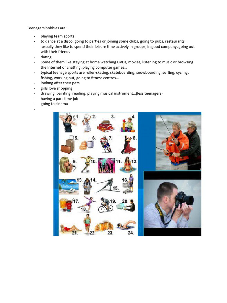 ANJ - Teenagers Hobbies II - AOK | PDF