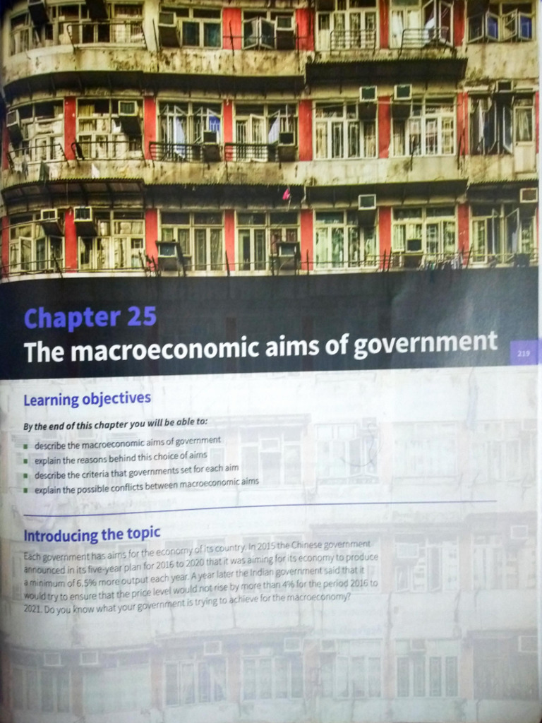 Eco - Chapter 25 The Macroeconomic Aims of Government | PDF