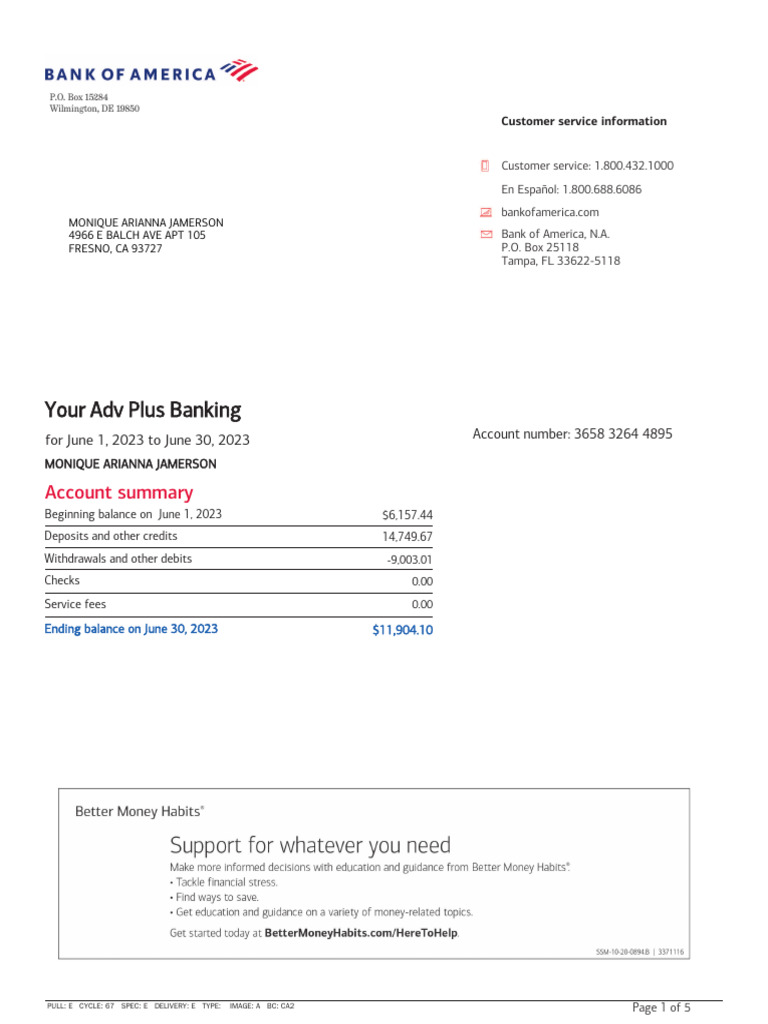 Bank Statement for June 2023 | PDF | Deposit Account | Credit Card