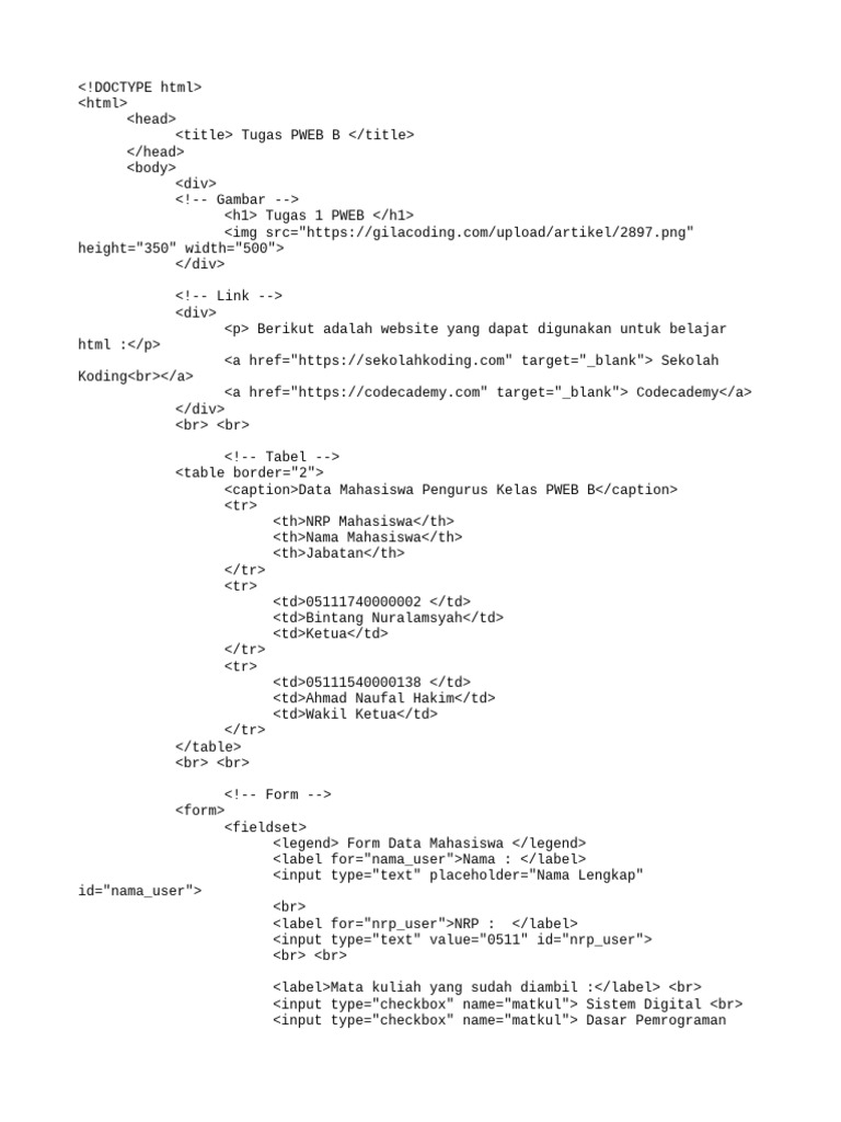 Tugas 1.html 3 | PDF