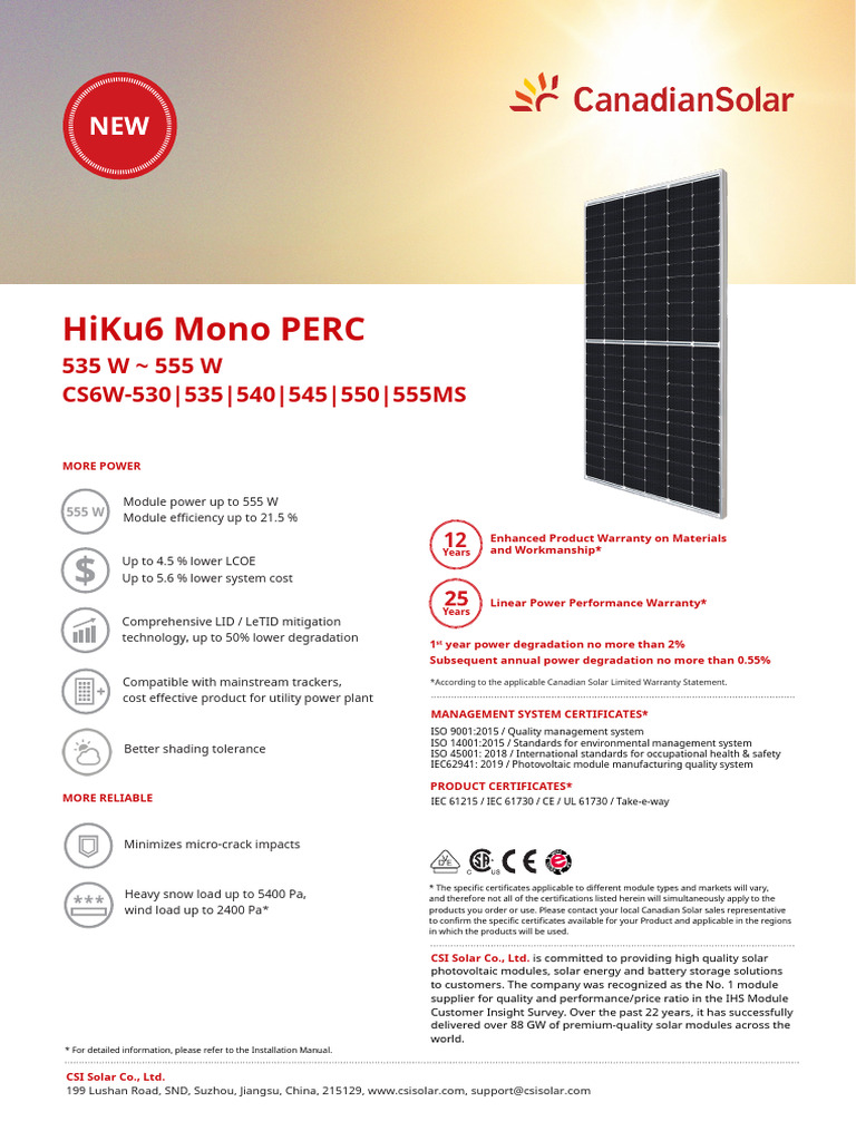High-Efficiency 555W Solar Modules | PDF | Photovoltaics | Solar Energy
