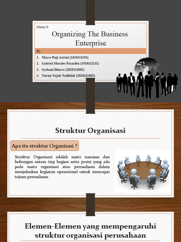PPT Kel 1 Materi Organizing the Business | PDF