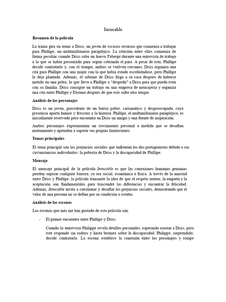 Intocable Película | PDF