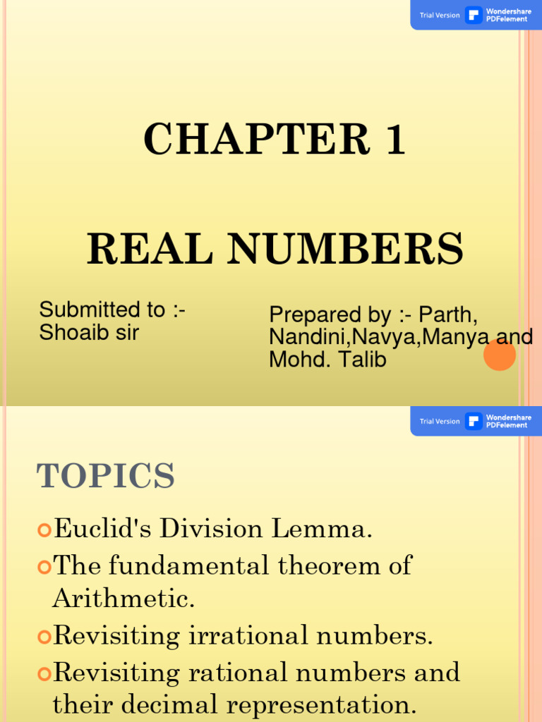 Maths - REAL NUMBERS - PDF | PDF | Numbers | Real Number