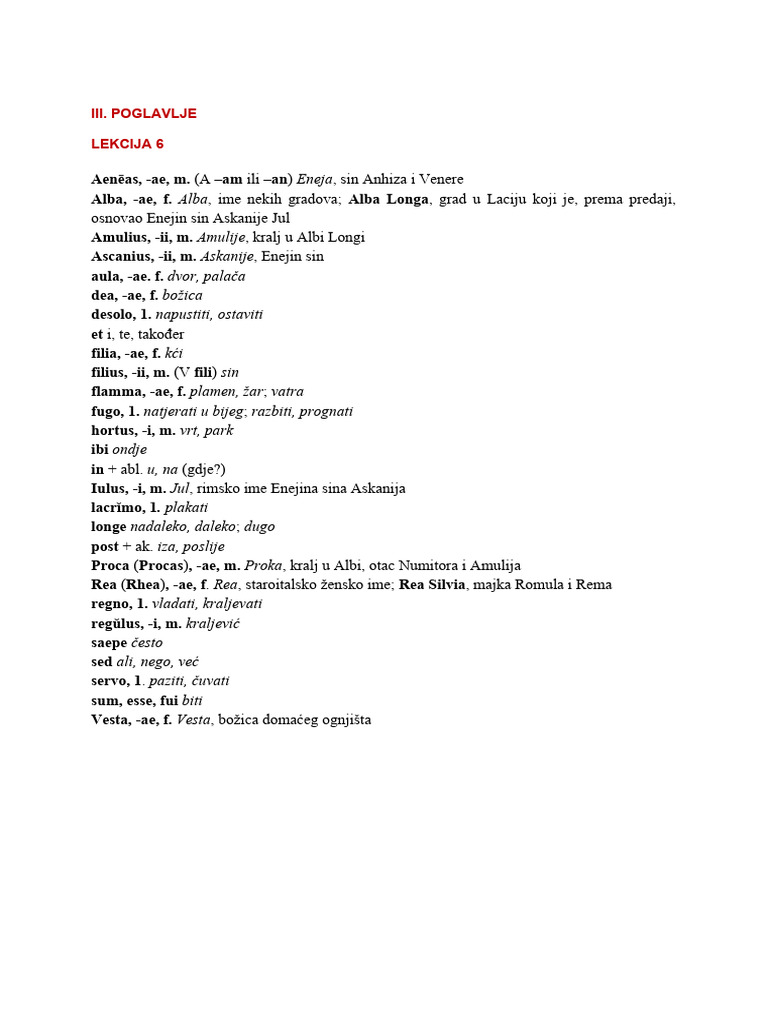 Lekcija 6 Vokabular | PDF