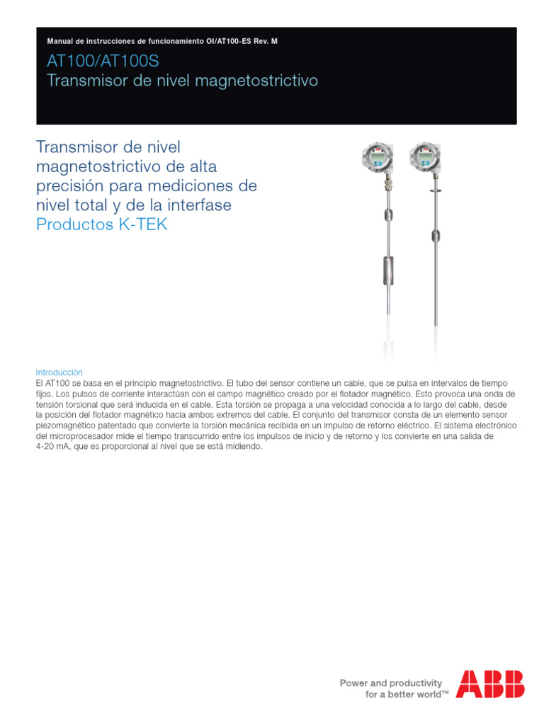 AT100 Manual Español | PDF | Conector eléctrico | Calibración