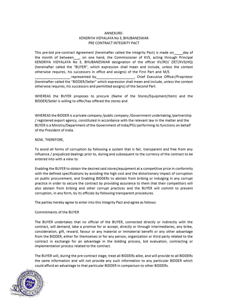 Procurement Integrity Guidelines | PDF | Procurement | Bribery