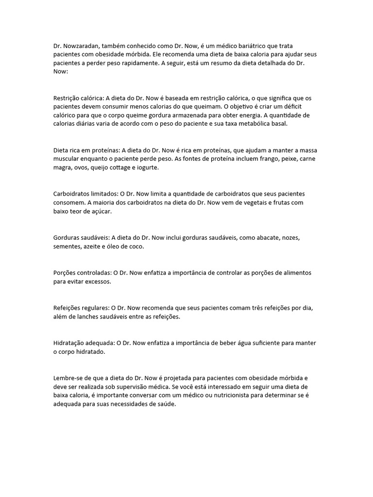Dieta DR Now | PDF