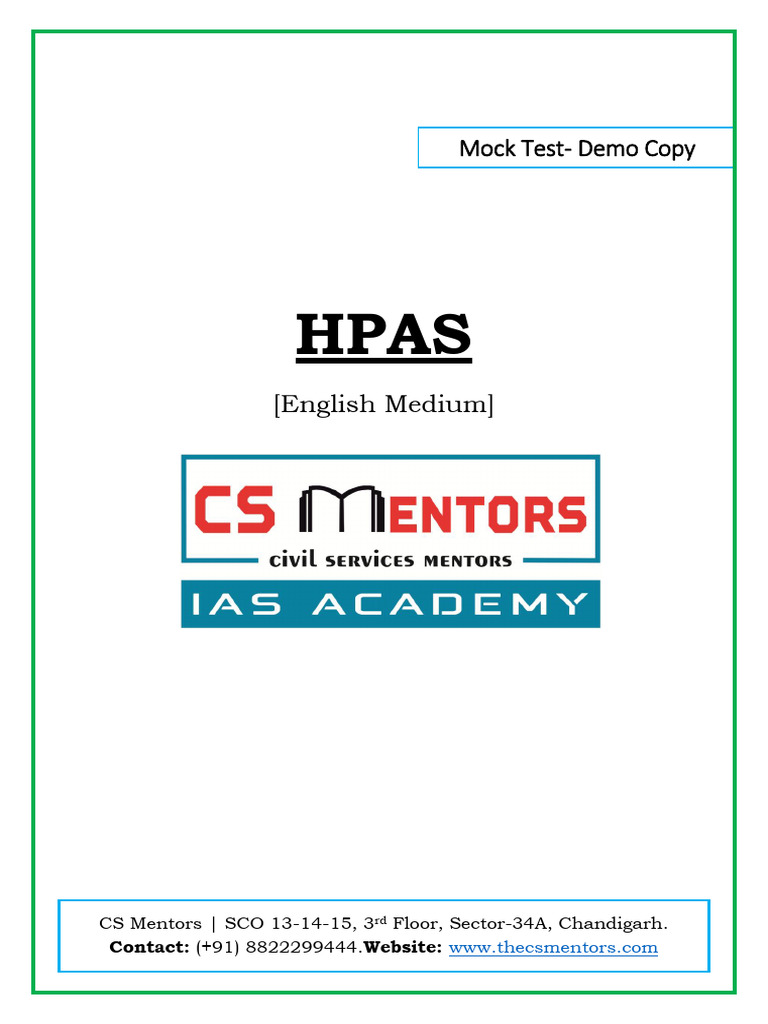 HAS Test Series Demo | PDF