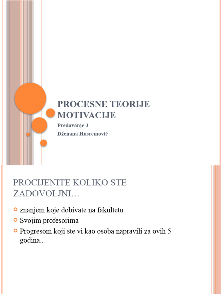 03 - Procesne Teorije Motivacije | PDF