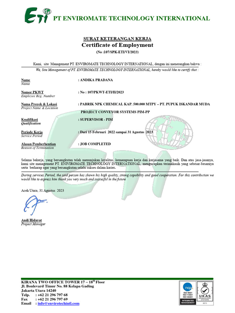 Paklaring Eti (Rian Darajat) | PDF