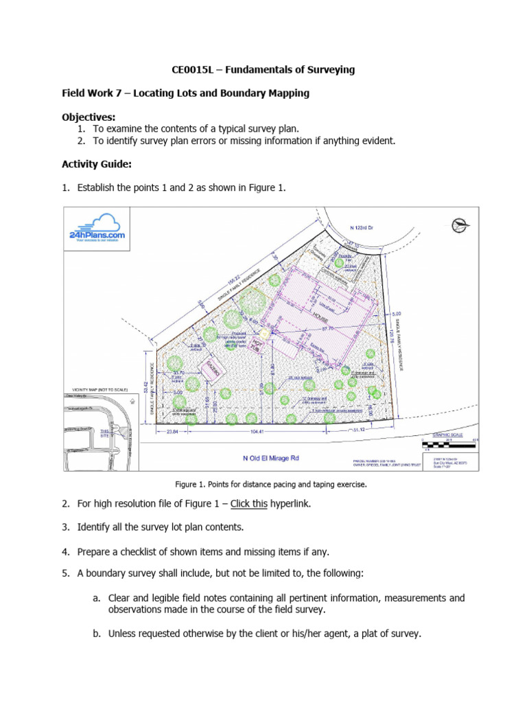 Activity 07 Locating Lots and Boundary Mapping | PDF | Surveying | Easement