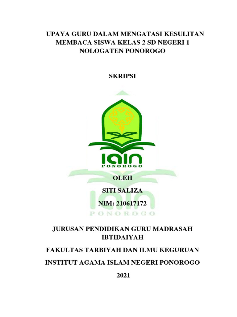 Skripsi Siti Saliza | PDF | Kesehatan Holistik