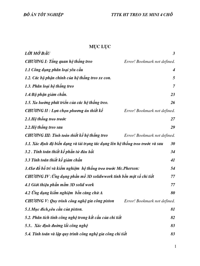 (123doc) Do An Thiet Ke He Thong Treo Xe 4 Cho | PDF